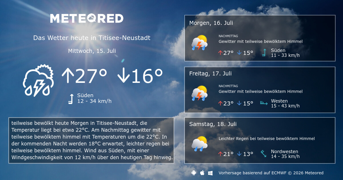 Titisee Wetter 14 Tage